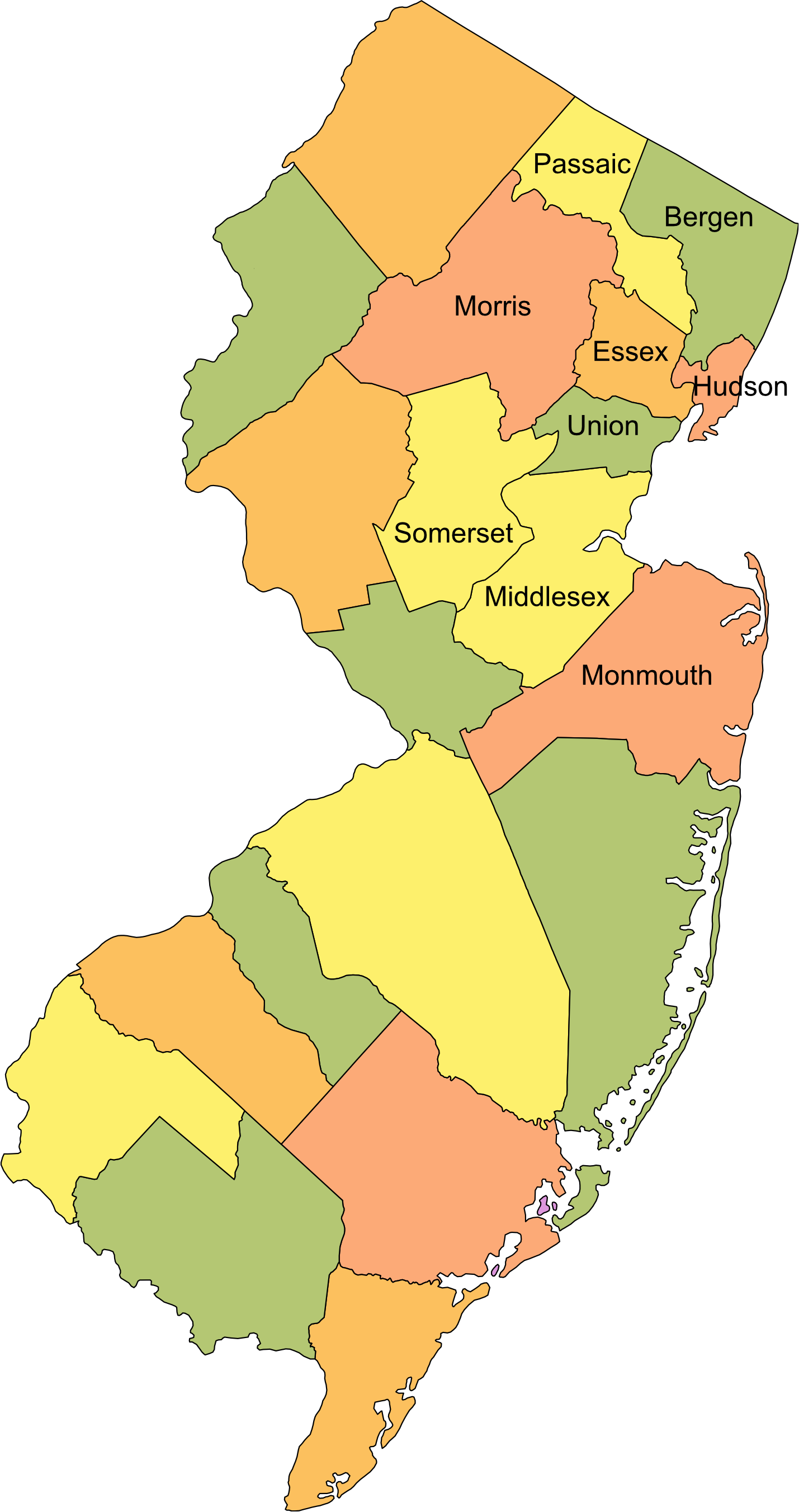 NJ Service Area True Counties Serviced NJ Service Area True Counties Serviced